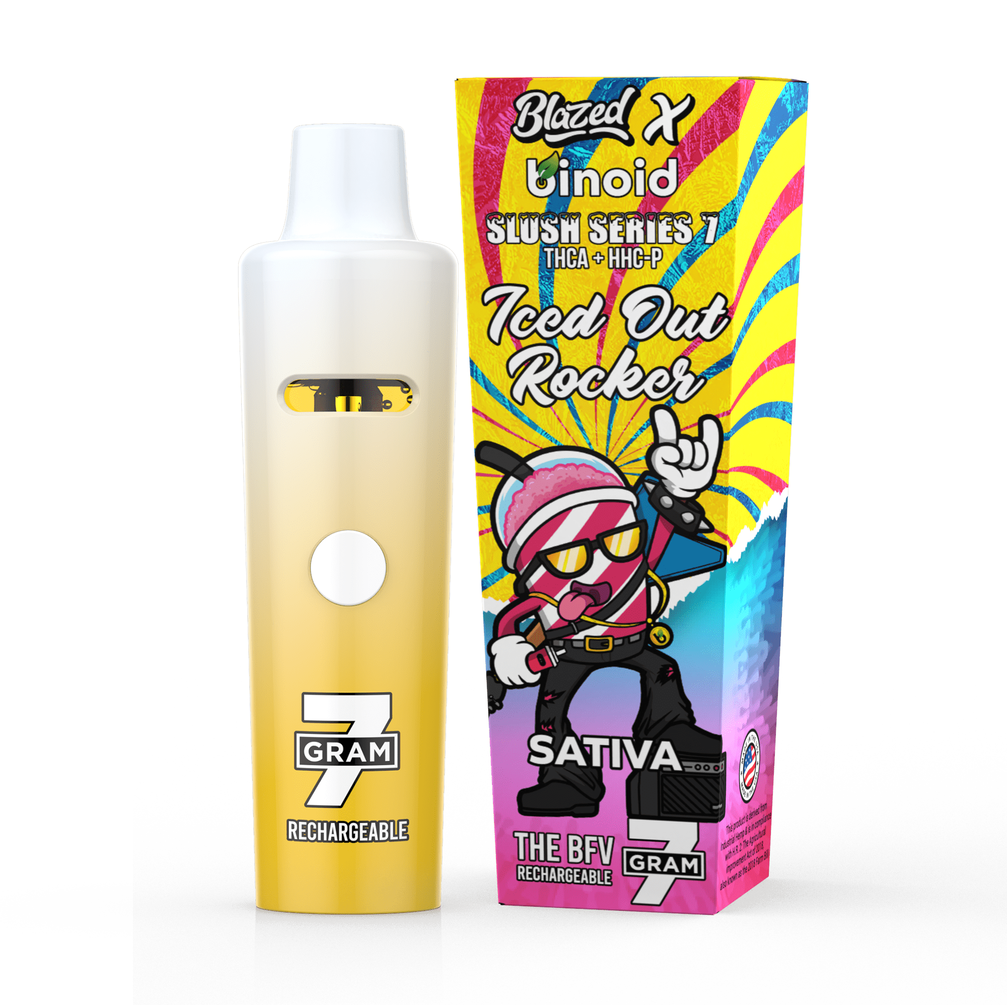 7 GRAM THCA DISPOSABLE VAPE – SLUSH SERIES – BLAZED X BINOID – DopeBoo