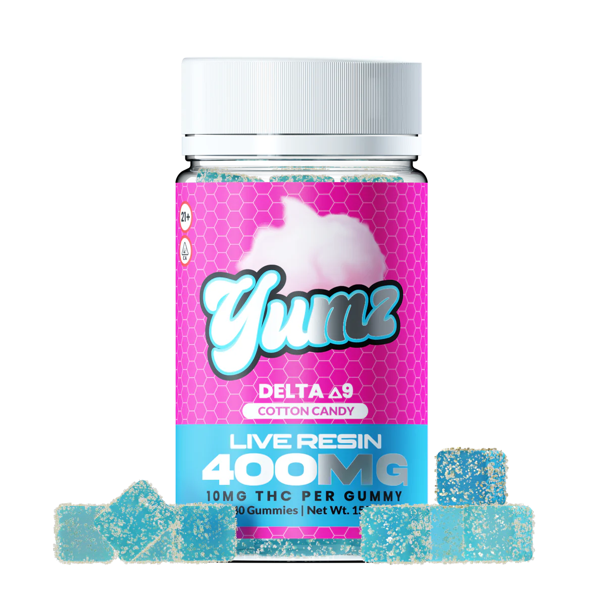 THC GUMMIES ( FARM BILL COMPLIANT DELTA-9 THC ) YUMZ LAB - COTTON CAND ...