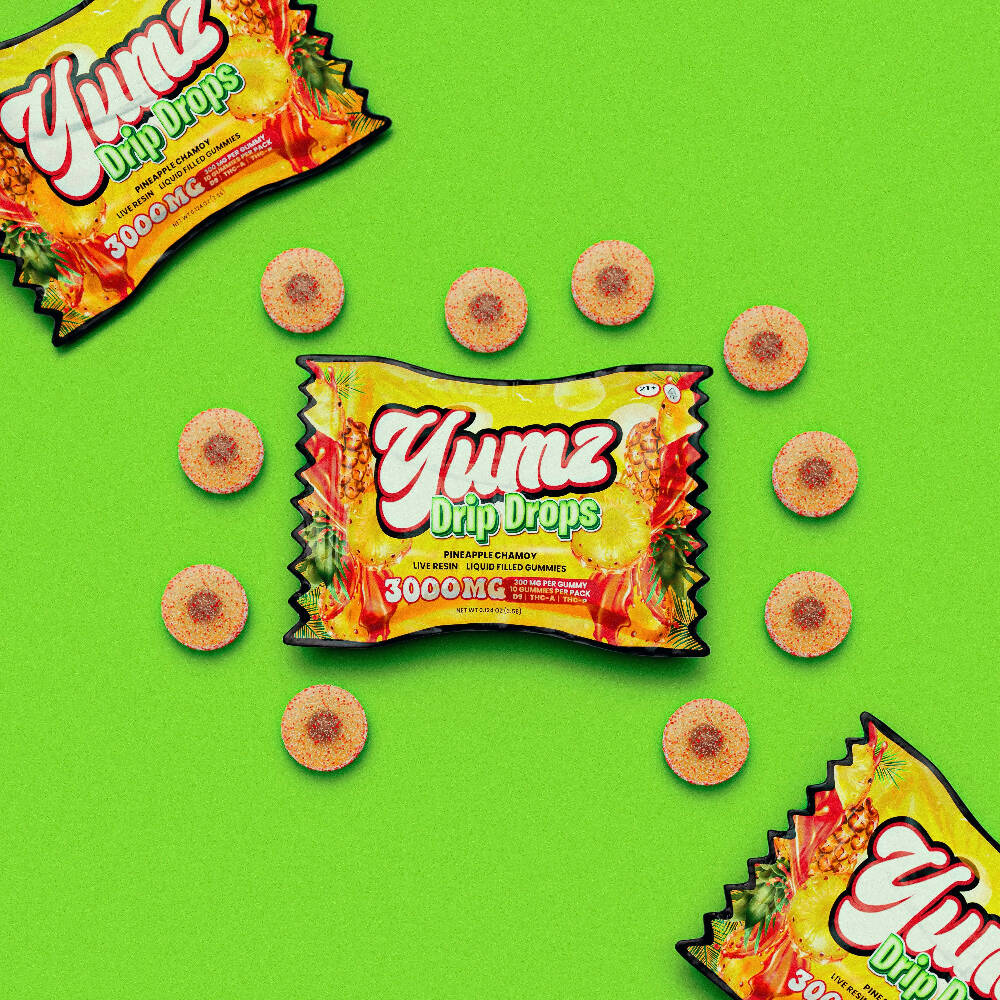 YUMZ DRIP DROPS ( NANO D8+THC-A+THC-P ) ( LIQUID FILLED THC GUMMIES ...
